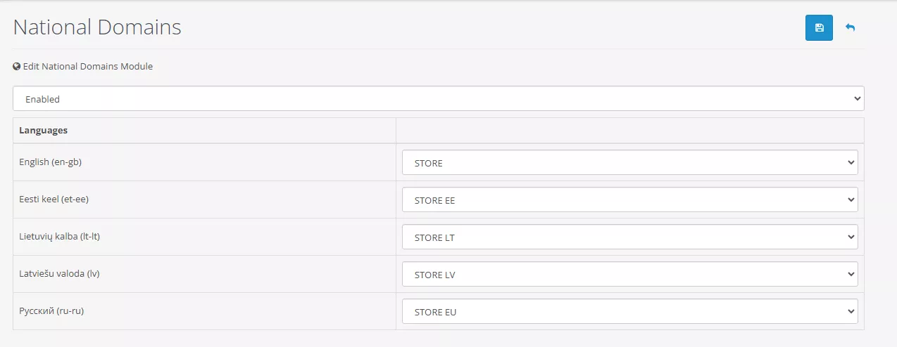 OpenCart - Language-Based Domain Switcher for Multistore OpenCart 3.x